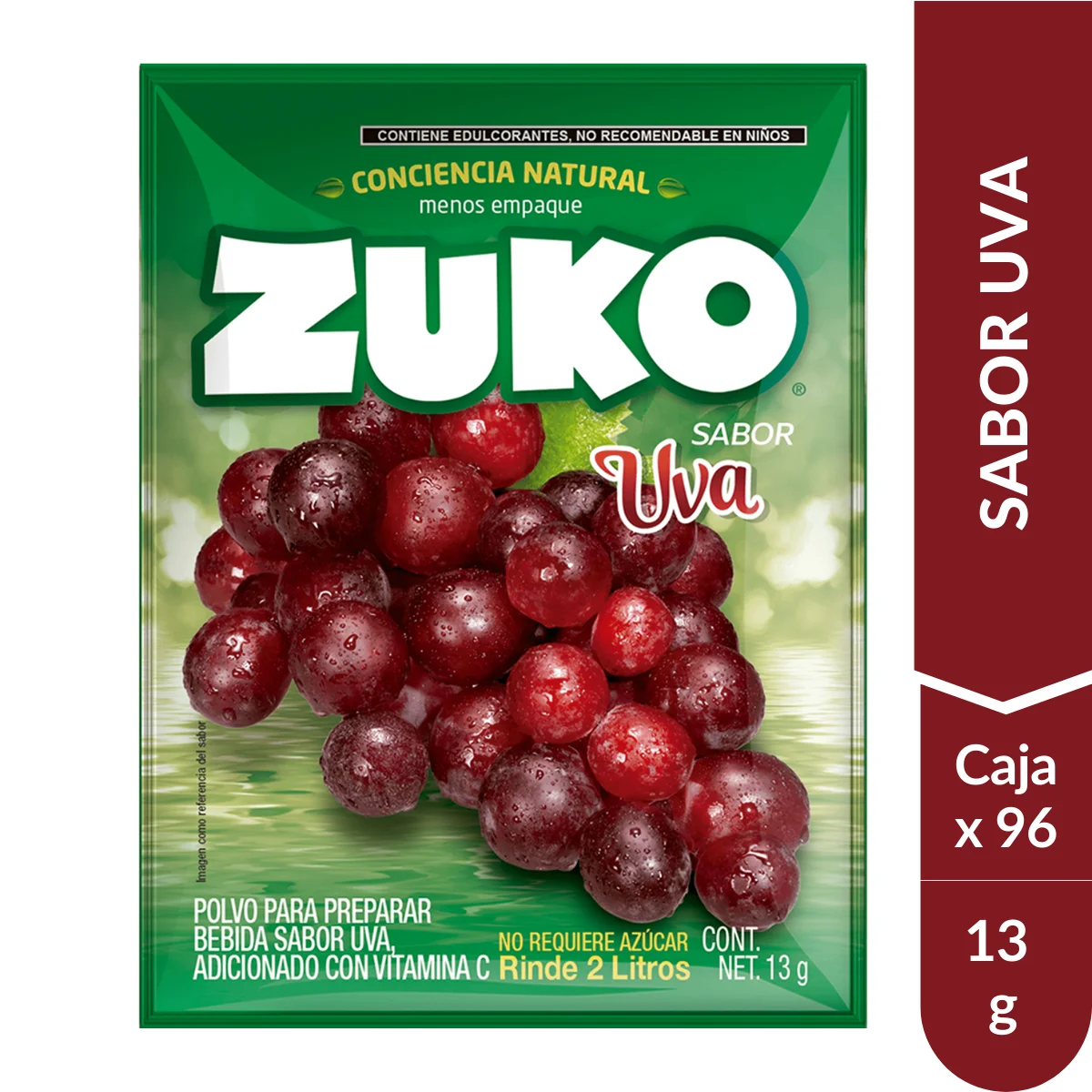 Refresco en Polvo Zuko Sabor Uva - Sea Rock