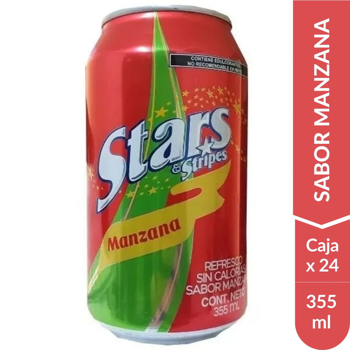 Refresco Gaseoso Sabor Manzana Stars & Stripes - Sea Rock